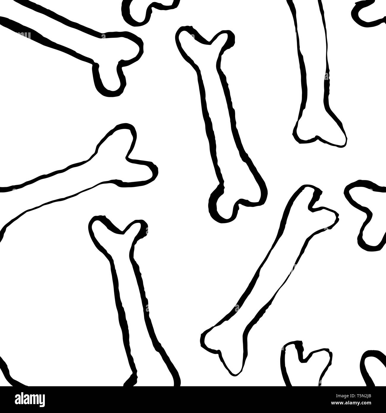 Seamless bones pattern. Pet shop vector background Stock Vector Image ...