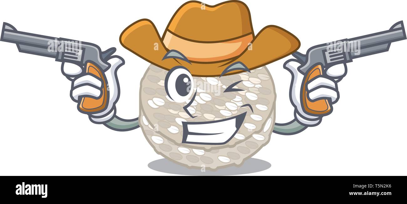 Cowboy rice cakes in a jar character Stock Vector Image & Art - Alamy