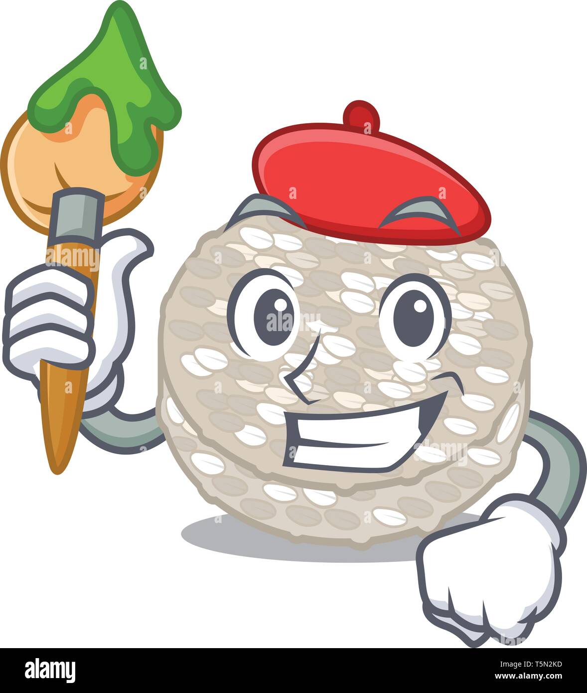 Artist rice cakes in a jar character Stock Vector Image & Art - Alamy