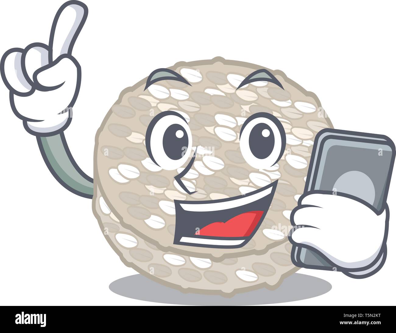 With phone rice cakes in a jar character Stock Vector Image & Art - Alamy