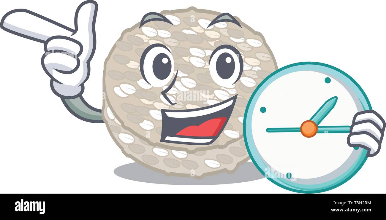 With clock rice cakes in the cartoon shape Stock Vector Image & Art - Alamy