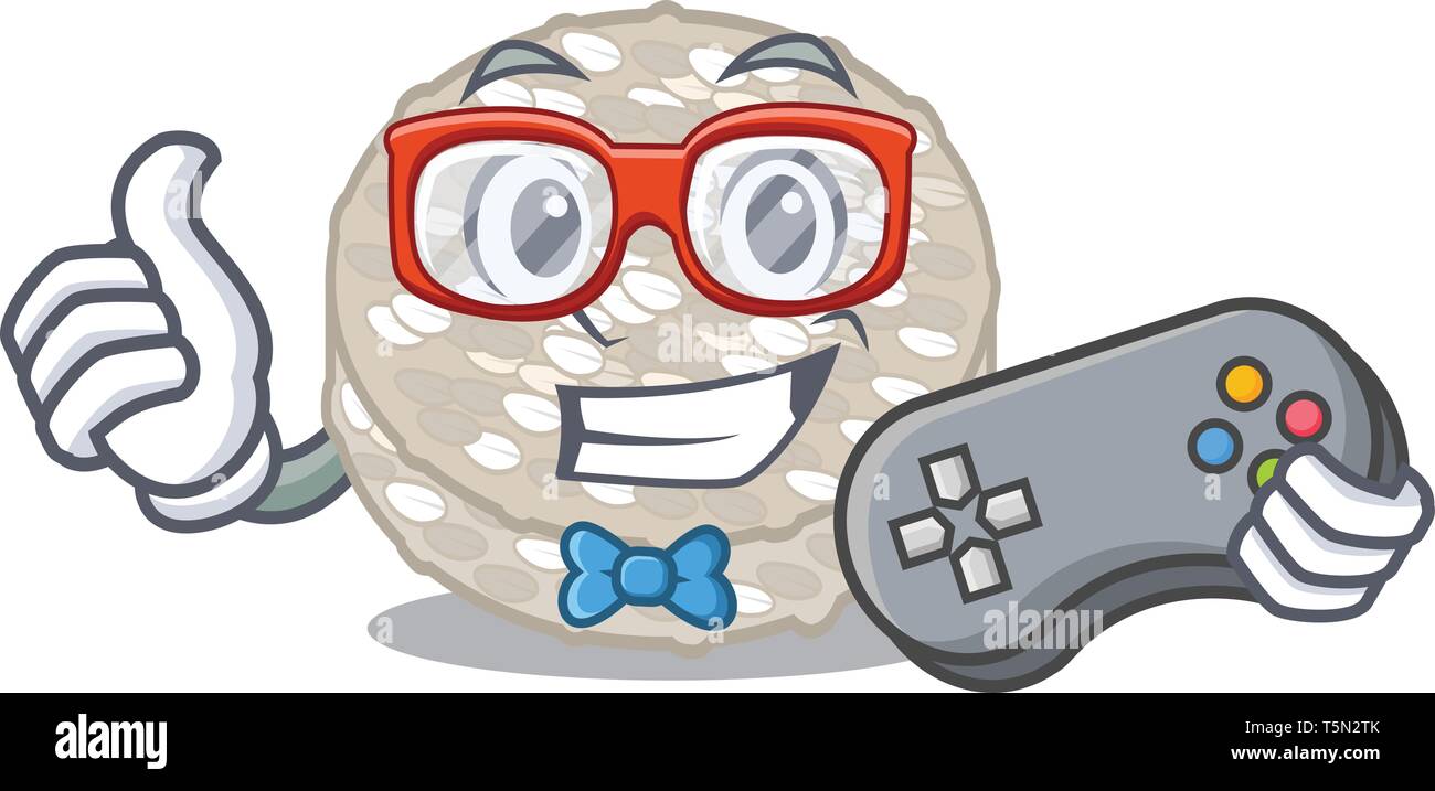 Gamer rice cakes served on cartoon board Stock Vector Image & Art - Alamy