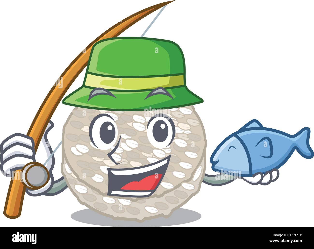 Fishing rice cakes served on cartoon board Stock Vector Image & Art - Alamy