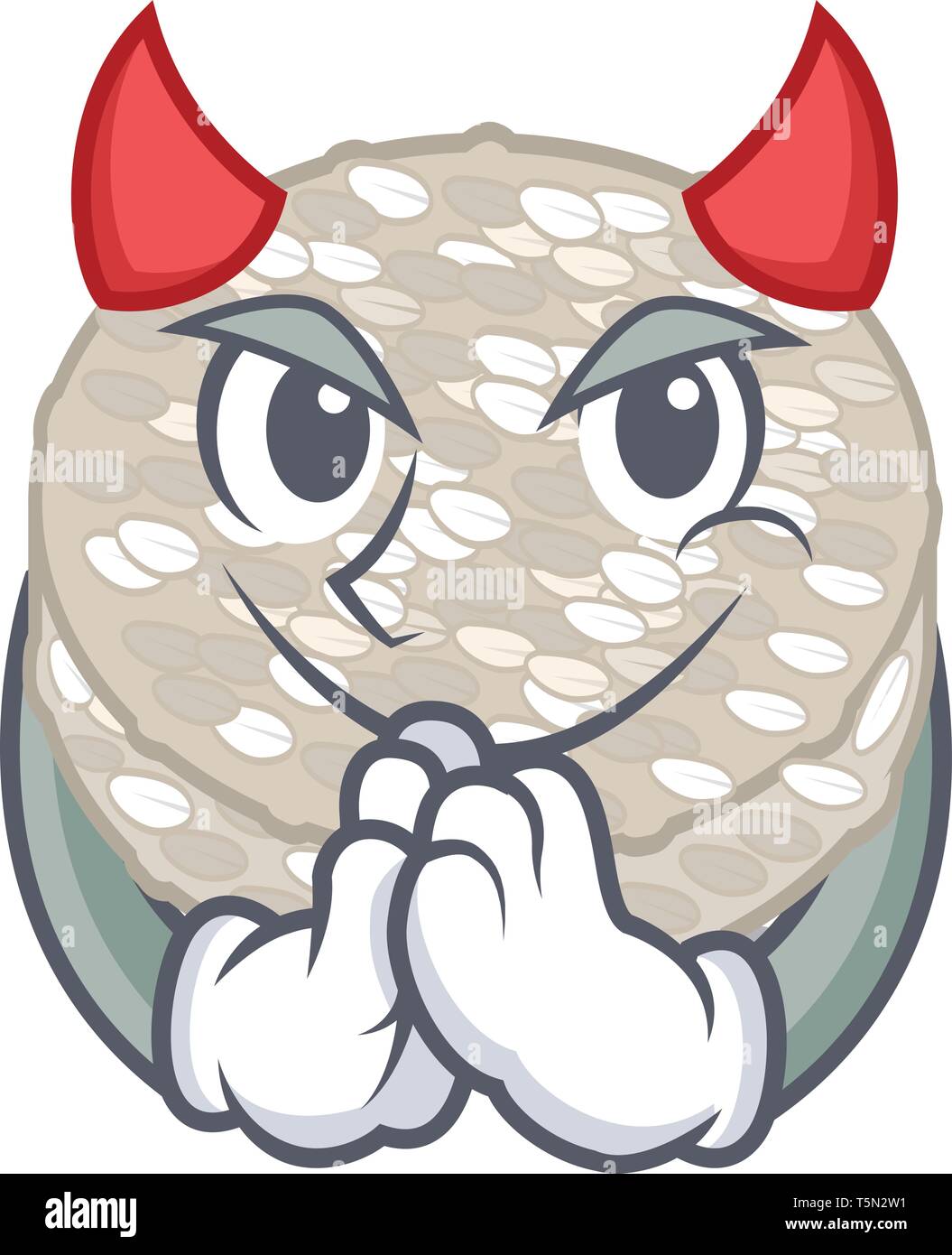 Devil rice cakes served on cartoon board Stock Vector Image & Art - Alamy