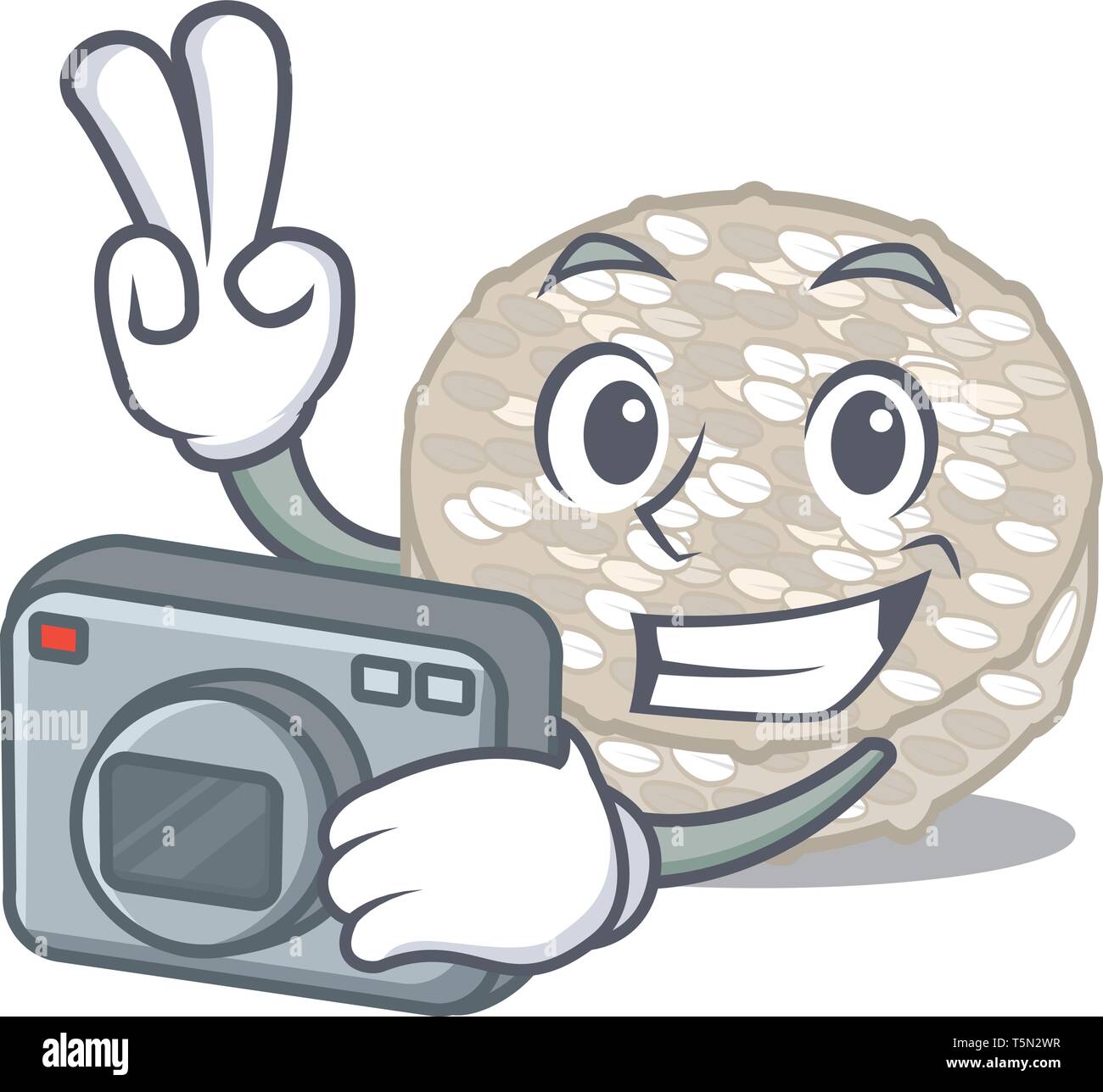 Photographer rice cakes served on cartoon board Stock Vector Image ...