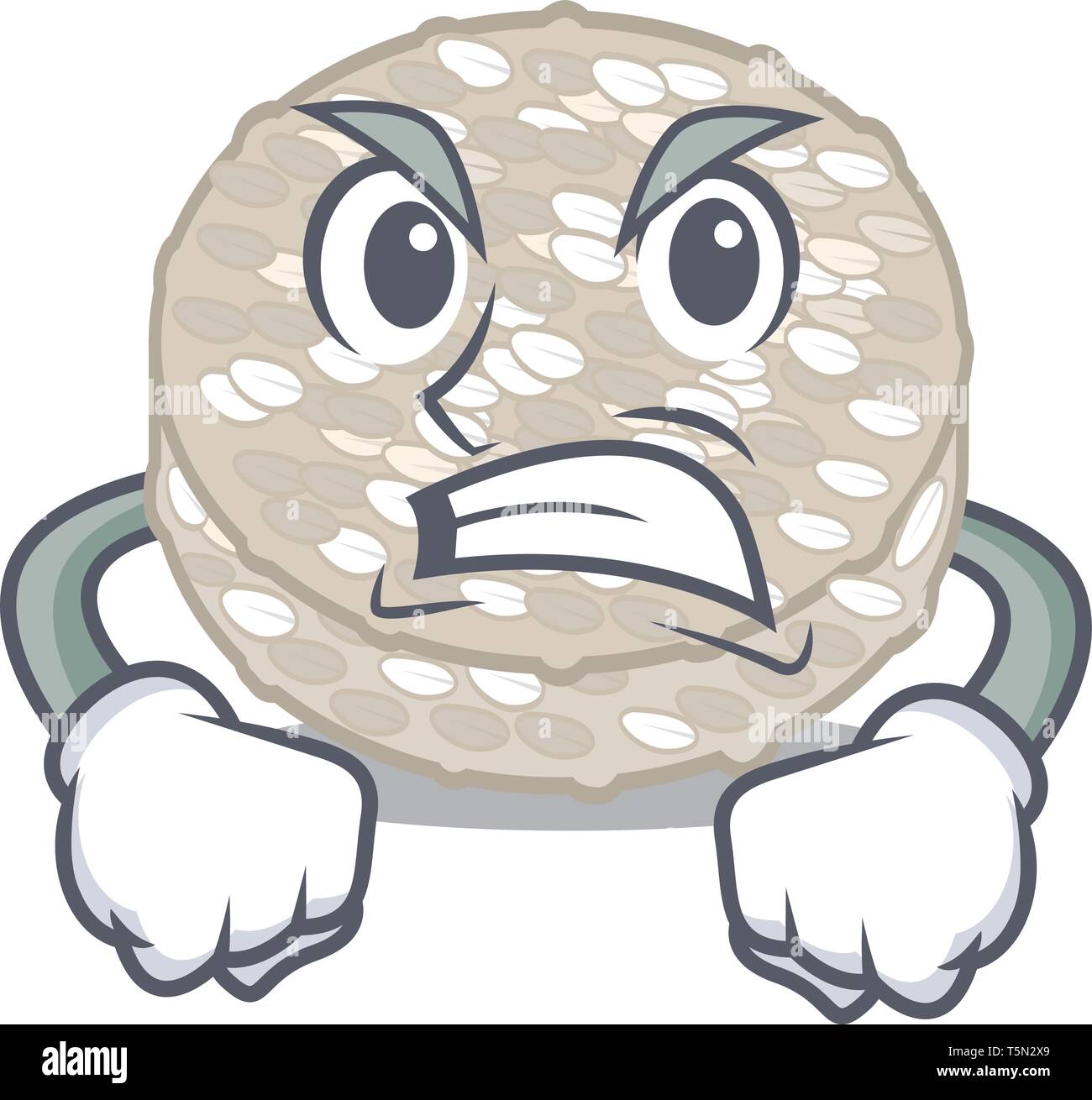 Angry rice cakes served on cartoon board Stock Vector Image & Art - Alamy