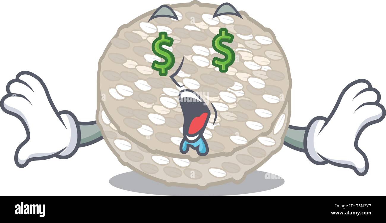 Money eye rice cakes isolated in the mascot Stock Vector Image & Art ...