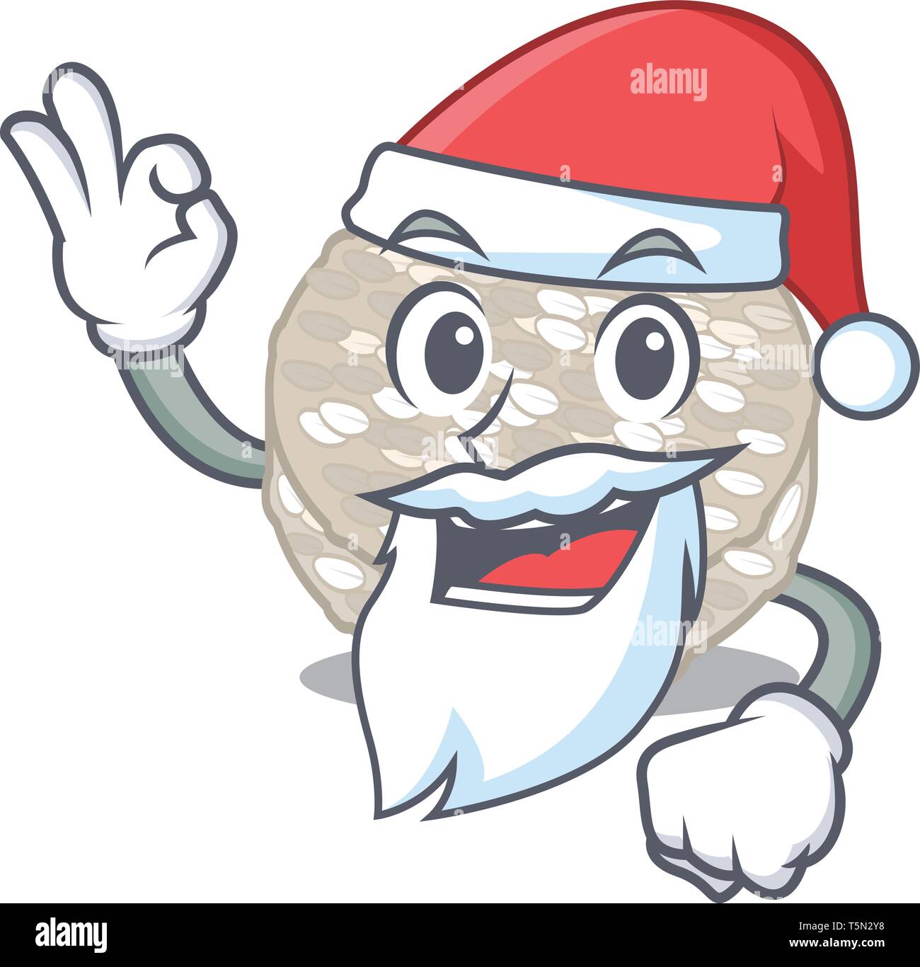 Santa rice cakes isolated in the mascot Stock Vector Image & Art - Alamy