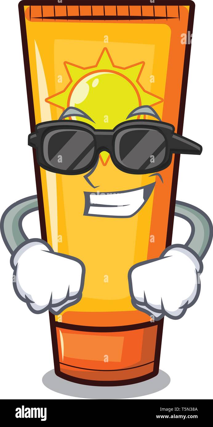 Super cool sun cream isolated in the character Stock Vector Image & Art ...