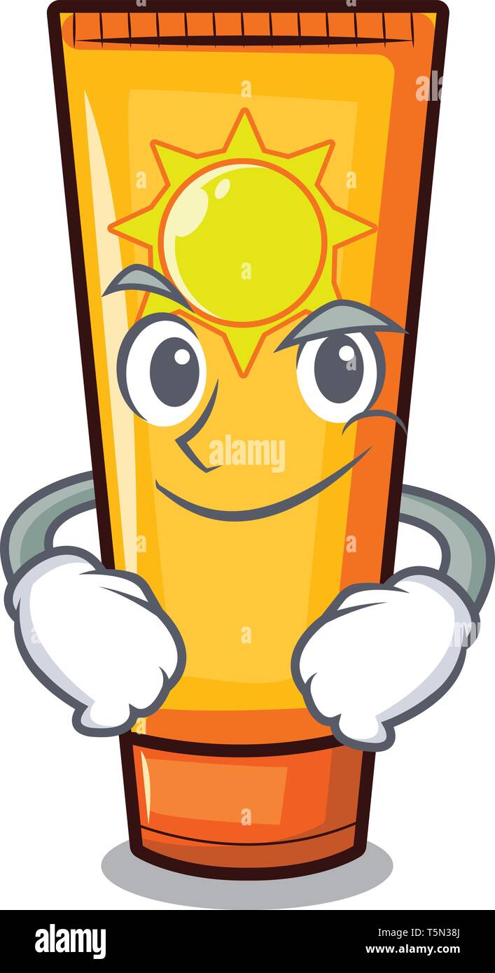 Smirking sun cream isolated in the character Stock Vector Image & Art ...