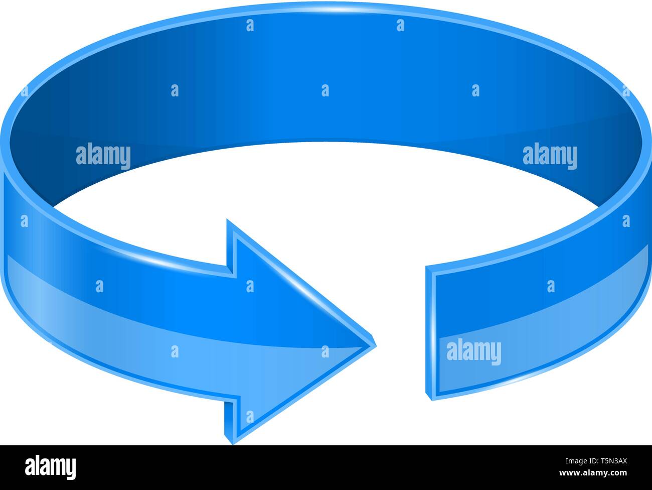 Circular blue arrow Stock Vector Image & Art - Alamy