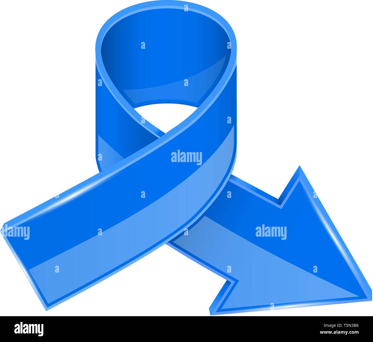 Blue tied arrow Stock Vector Image & Art - Alamy