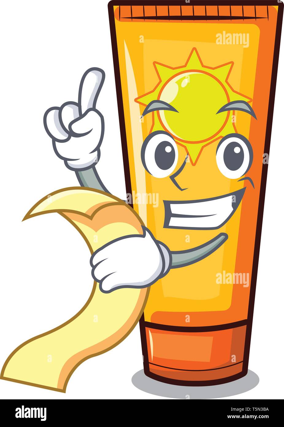 With menu cartoon sun cream in bag makeup Stock Vector Image & Art - Alamy