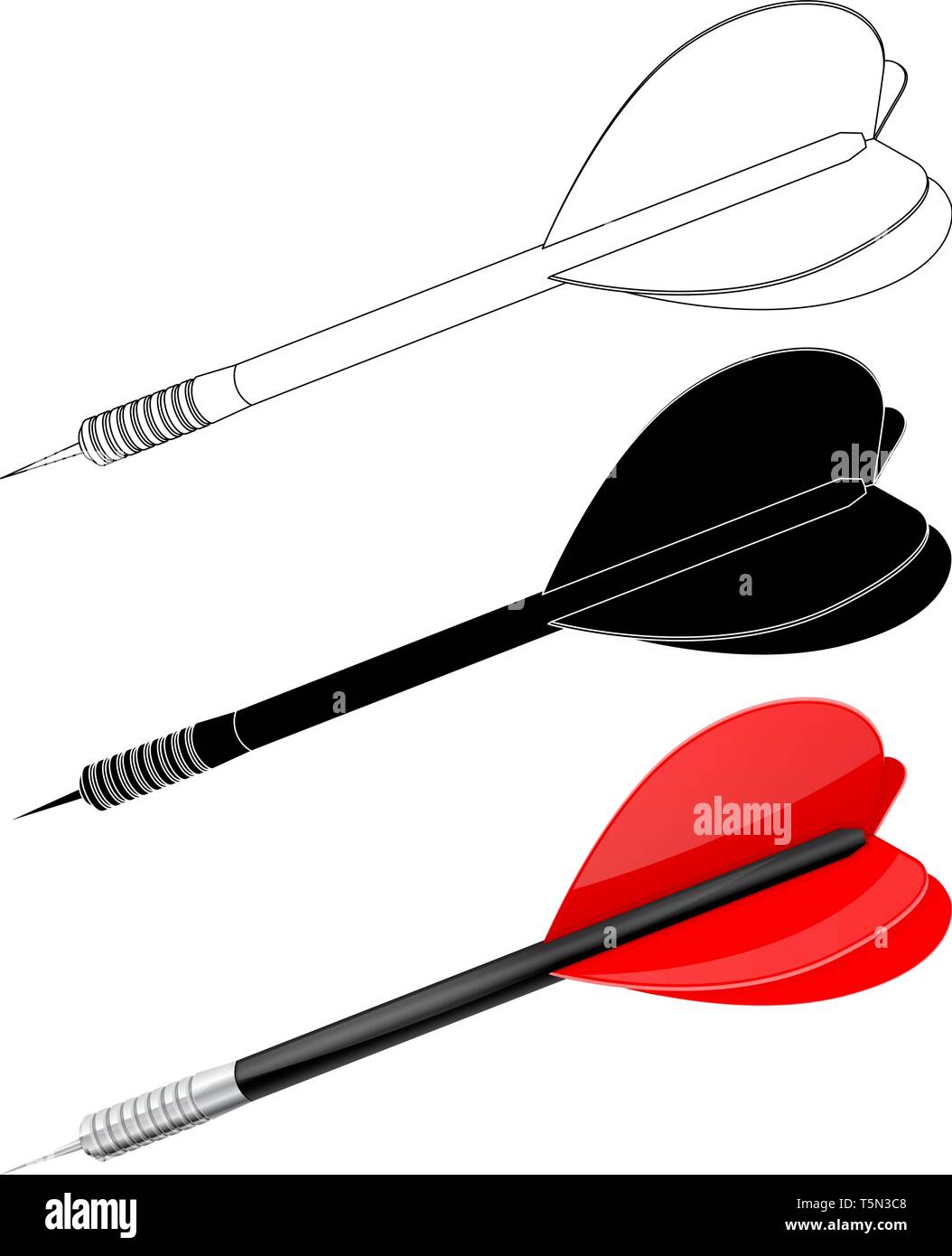 Dart red arrow white background Stock Vector Images - Alamy