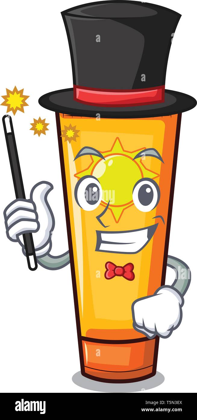 Magician sun cream on a cartoon table Stock Vector Image & Art - Alamy