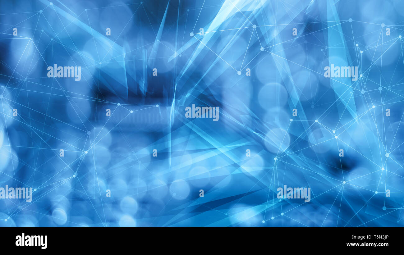 Searching Algorithms In Worldwide Network Future Cyber Security Connected Dots With Lines Stock