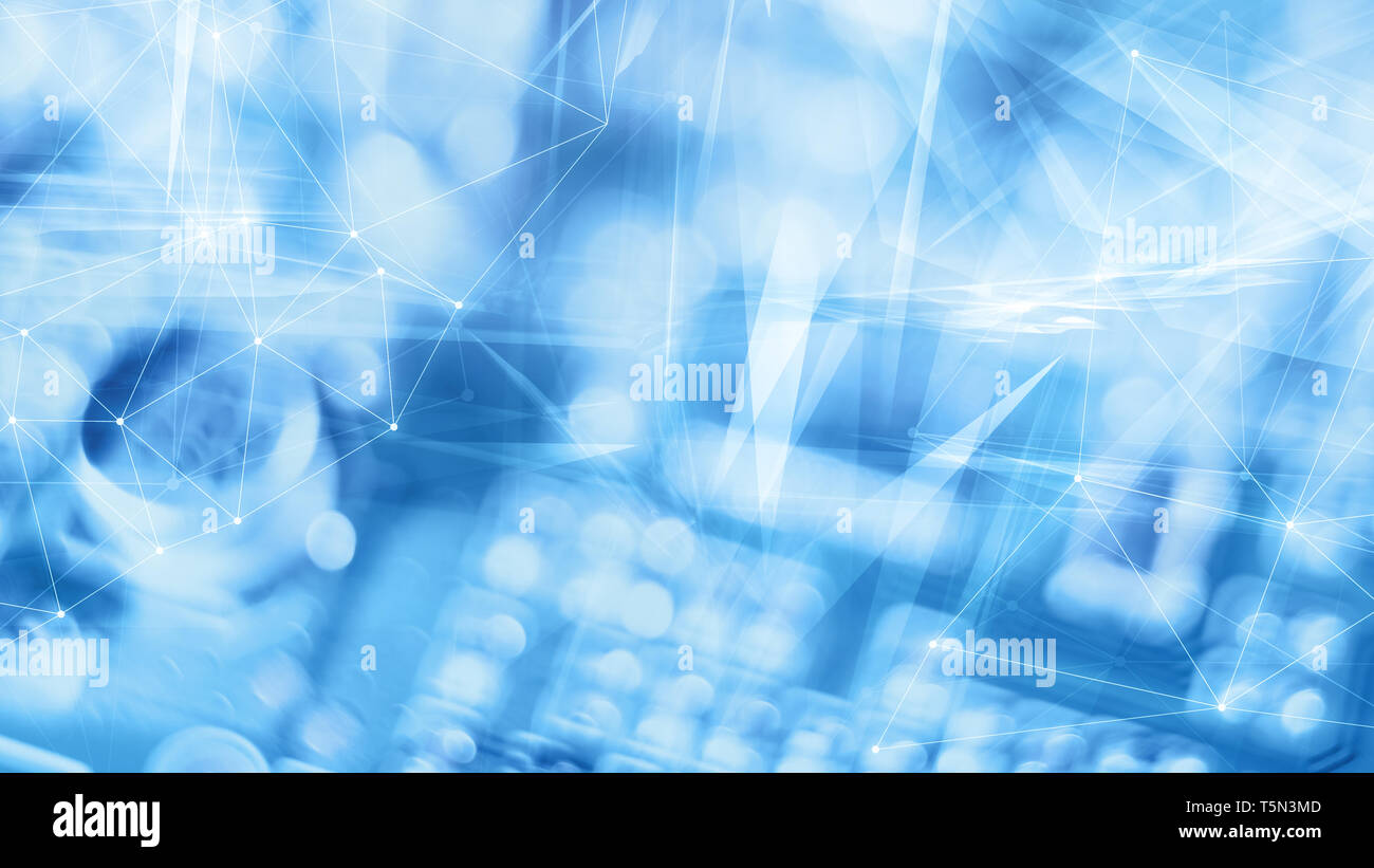 Global digital cyber attack points connections and lines, triangle shapes chaos Stock Photo - Alamy