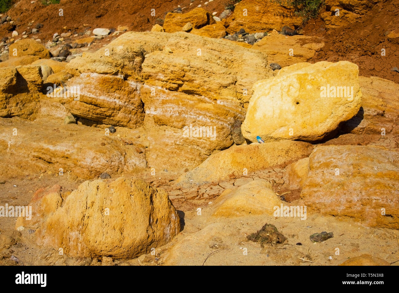the surface texture of the slope from dry sand-clay granular soils with ...