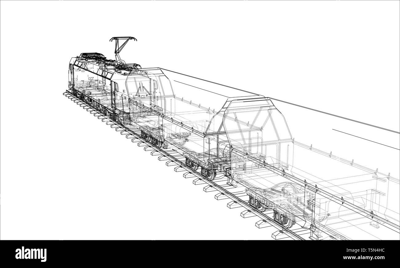 Modern train concept. Vector Stock Vector Image & Art - Alamy