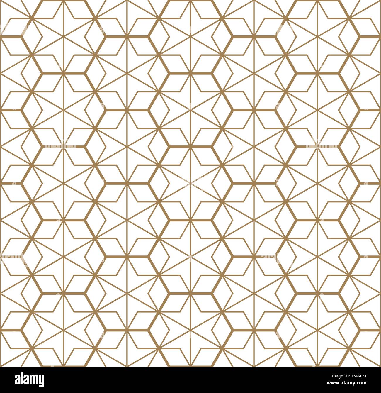 Japanese seamless geometric pattern .Gold silhouette lines.For design ...