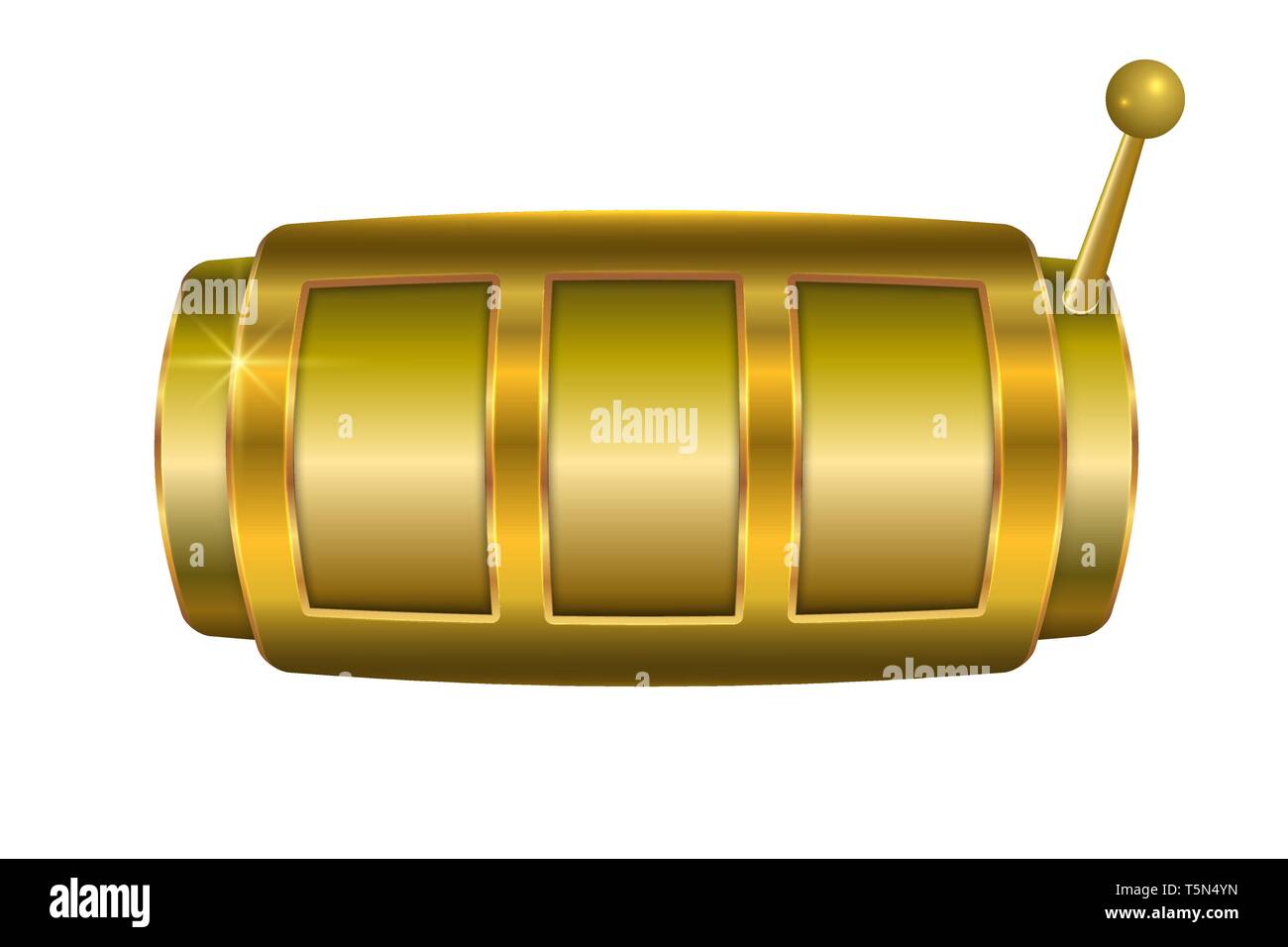 Golden casino slot machine, jackpot poster template Stock Vector Image ...