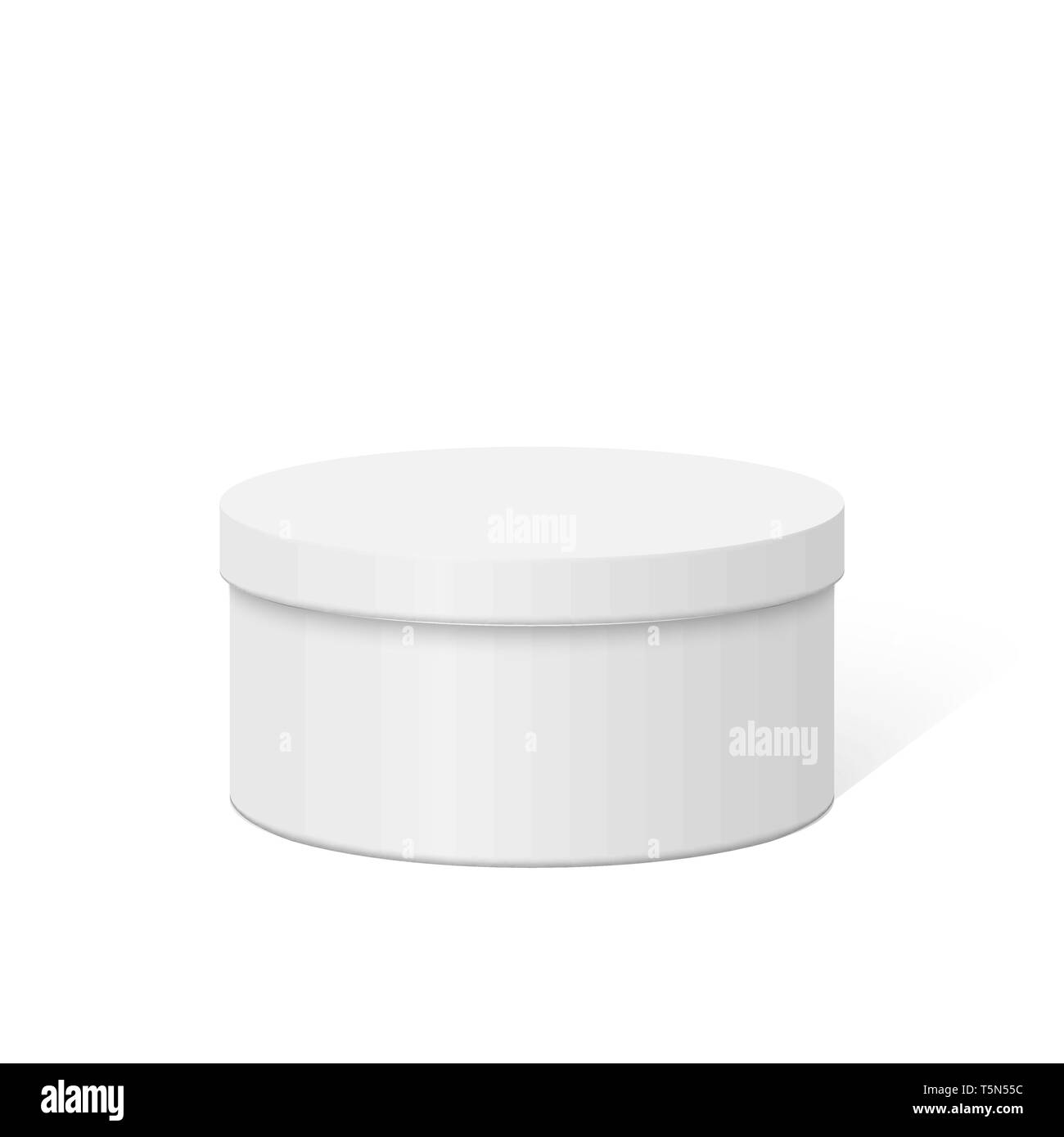 Plastic round container box package design illustration template Stock ...