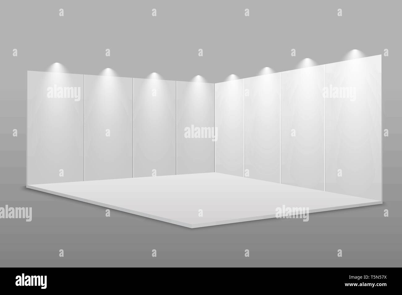 White blank exhibition stand. Presentation event room Stock Vector ...