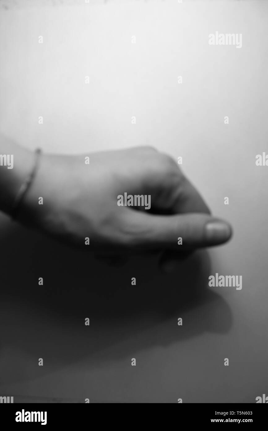 hands showing signals and emotions in black and white Stock Photo - Alamy