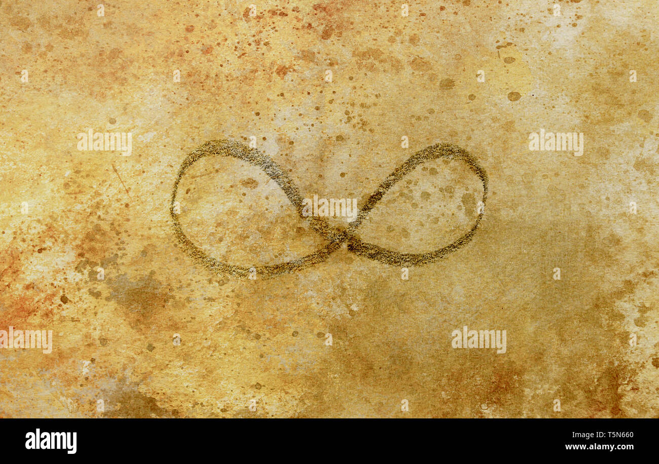 simple symbol of eternity, pencil drawing on abstract background Stock ...