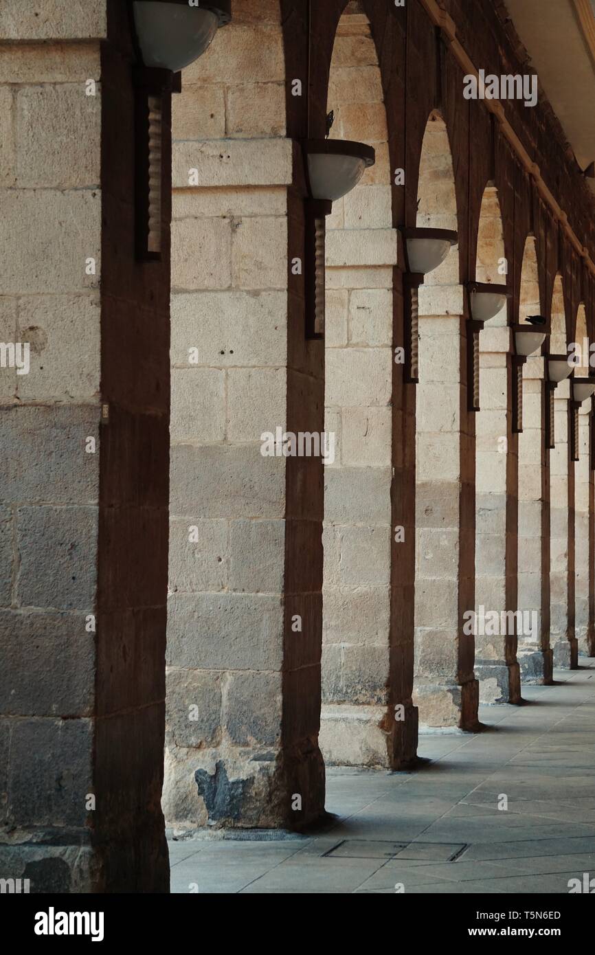 columns architecture on the street in the city Stock Photo - Alamy
