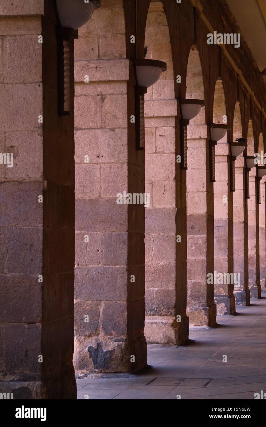 columns architecture on the street in the city Stock Photo - Alamy