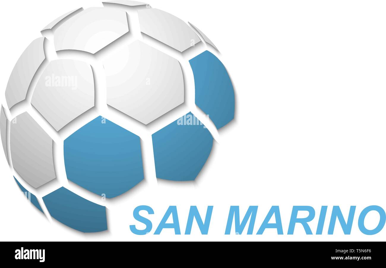 Football banner. Vector illustration of abstract soccer ball with San ...