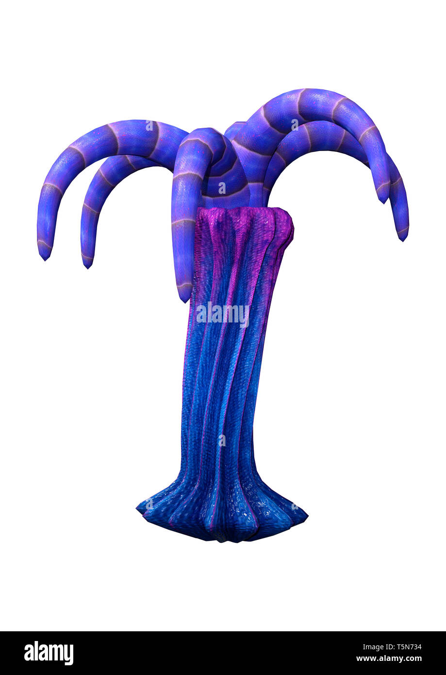 3D rendering of a fantasy alien plant isolated on white background ...