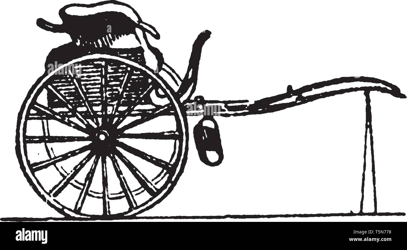 Gig is a light two wheeled vehicle drawn by one horse, vintage line ...