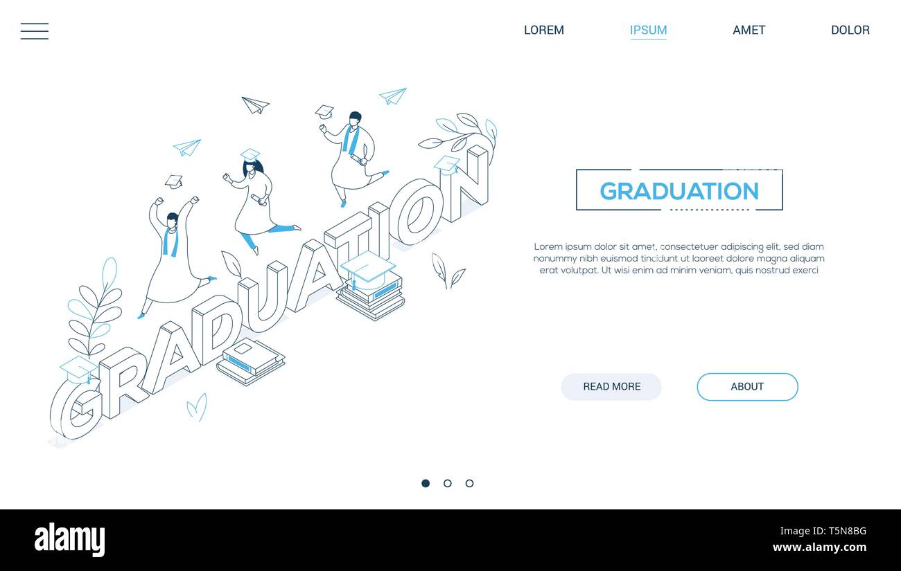 Online course graduation concept Stock Vector Images - Alamy