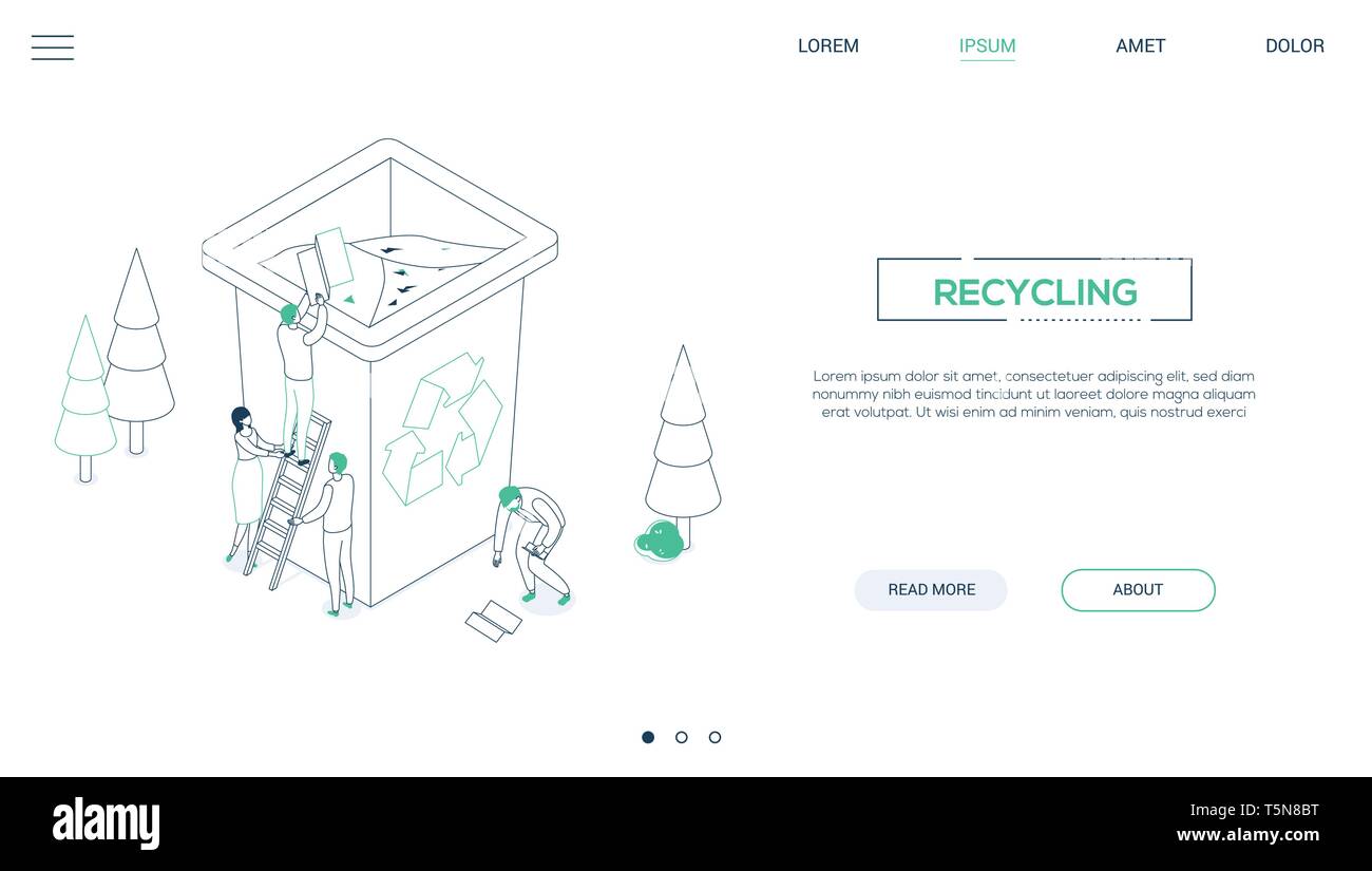 Waste recycling web banner Cut Out Stock Images & Pictures - Alamy