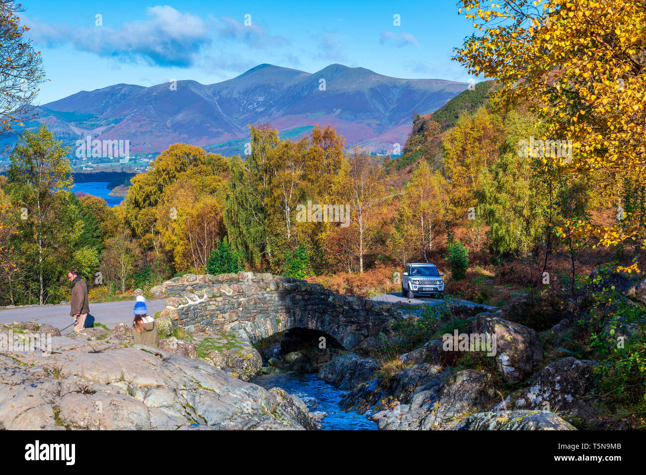 Ashness Bridge, Keswick, Lake District National Park, Cumbria, England ...