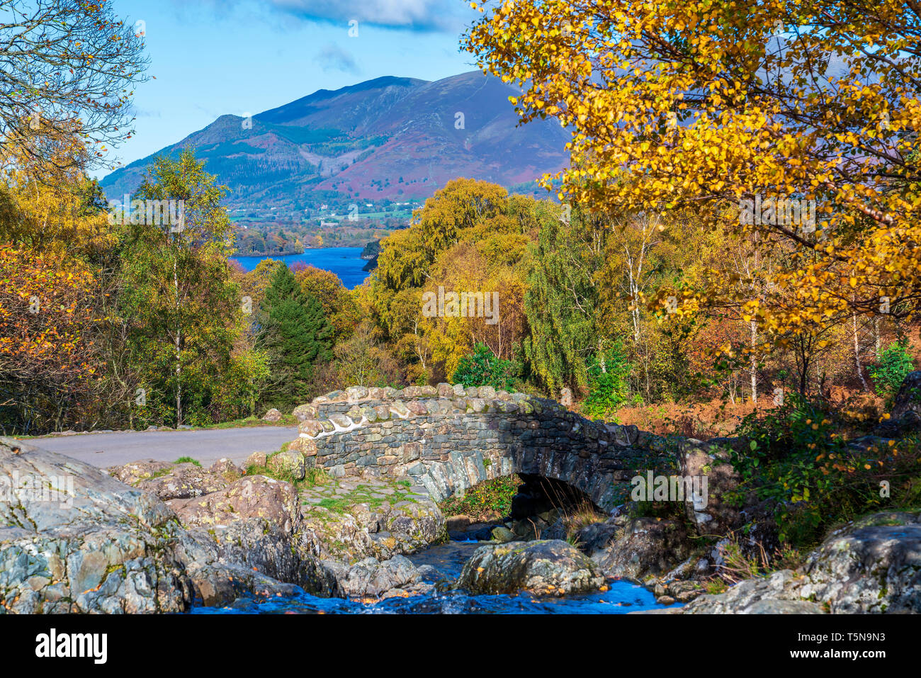 Ashness Bridge, Keswick, Lake District National Park, Cumbria, England ...
