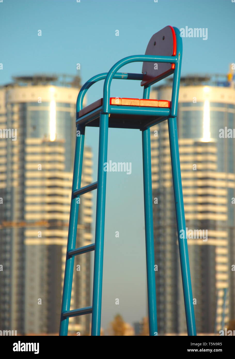 Referee Chair and background Stock Photo - Alamy