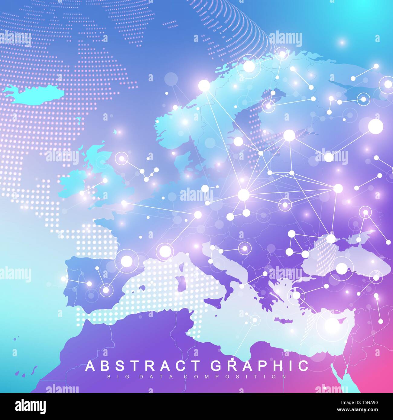 Big data visualization. Graphic abstract background communication ...