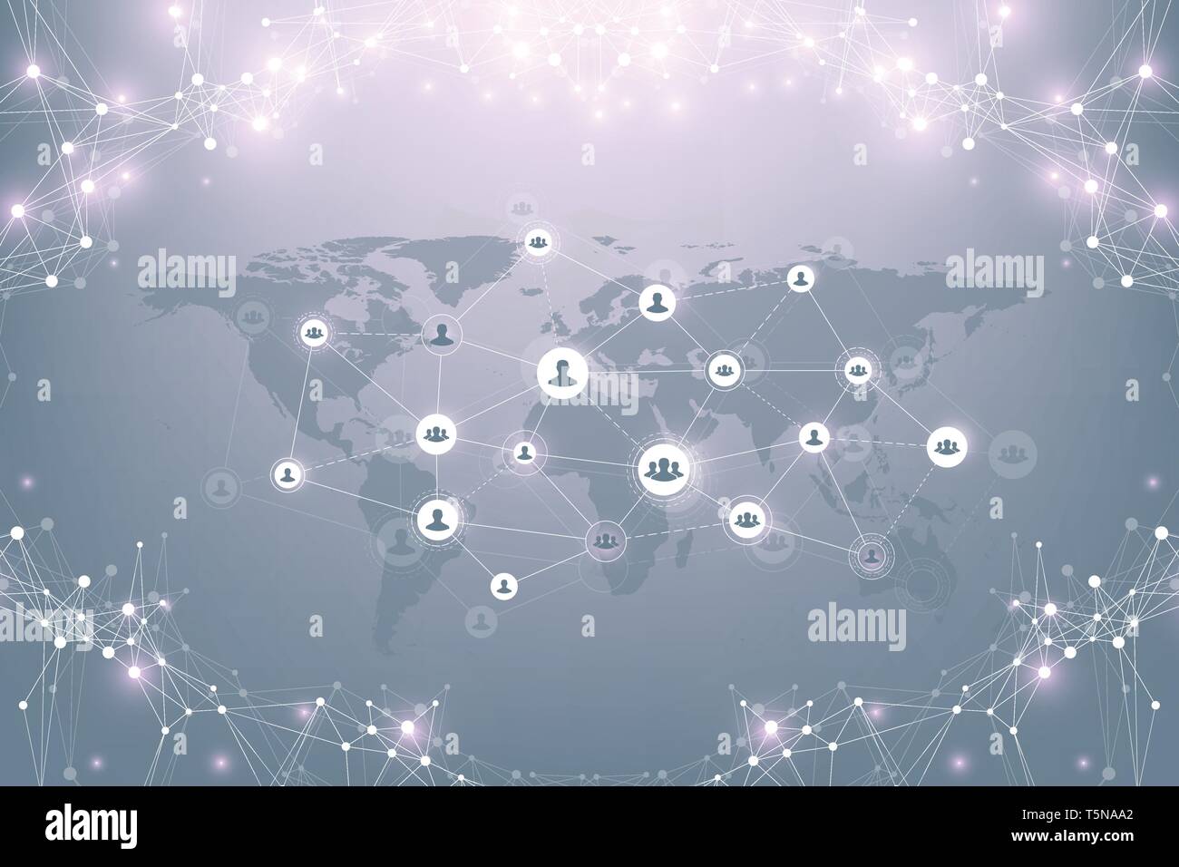 Social media network and marketing concept background. Global business ...