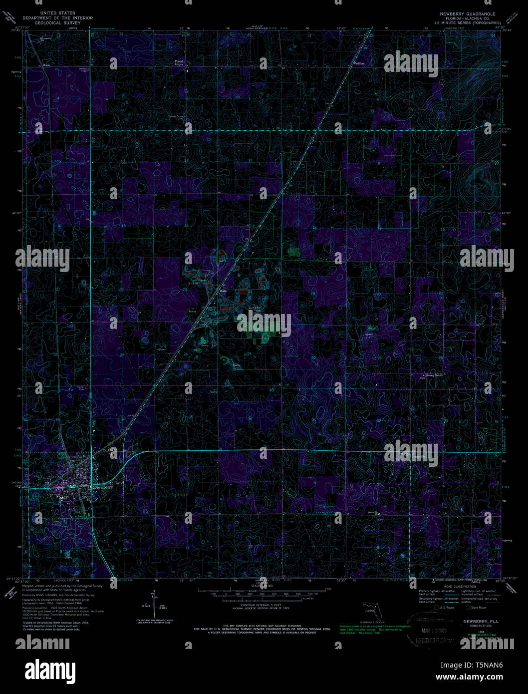 Newberry florida map hi-res stock photography and images - Alamy