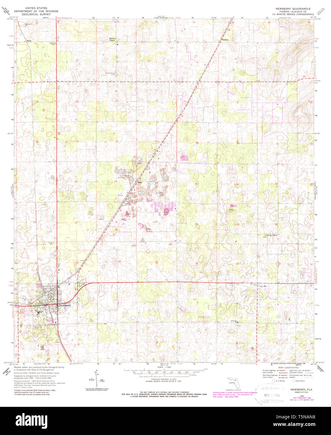 Newberry florida map hi-res stock photography and images - Alamy