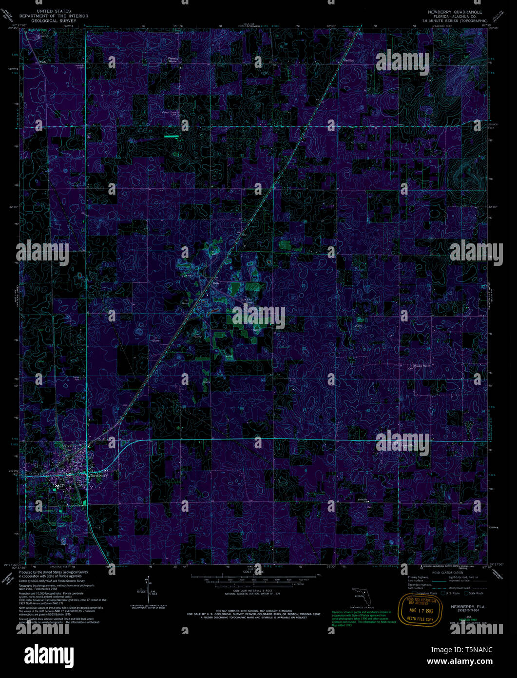 Newberry florida map hi-res stock photography and images - Alamy