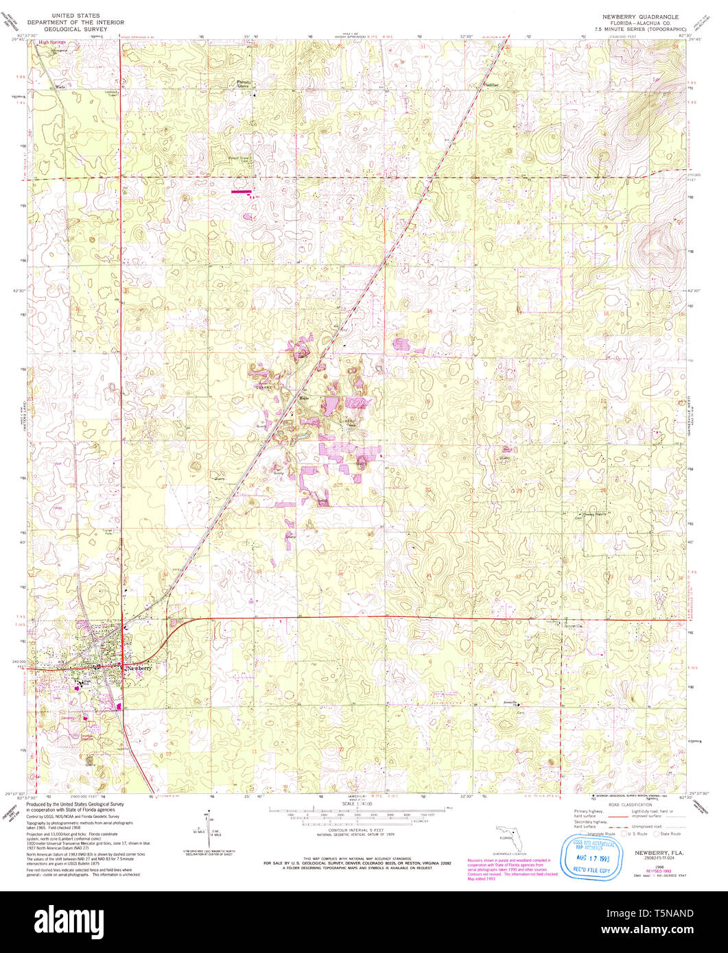 Newberry florida map hi-res stock photography and images - Alamy