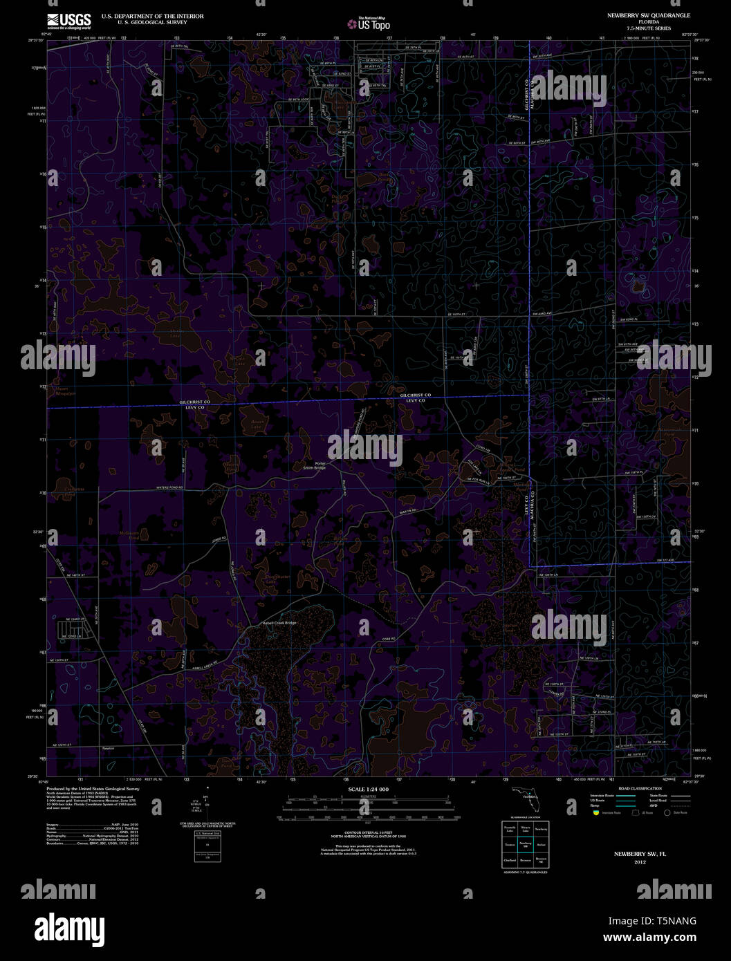 Newberry florida map hi-res stock photography and images - Alamy