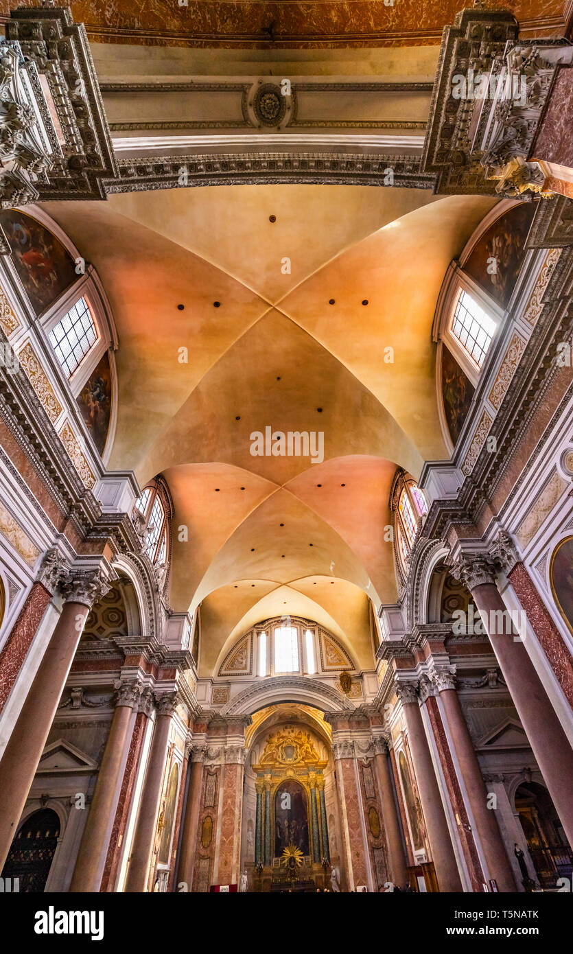 Basilica Saint Mary Angels and Martyrs Rome Italy. Church designed by ...