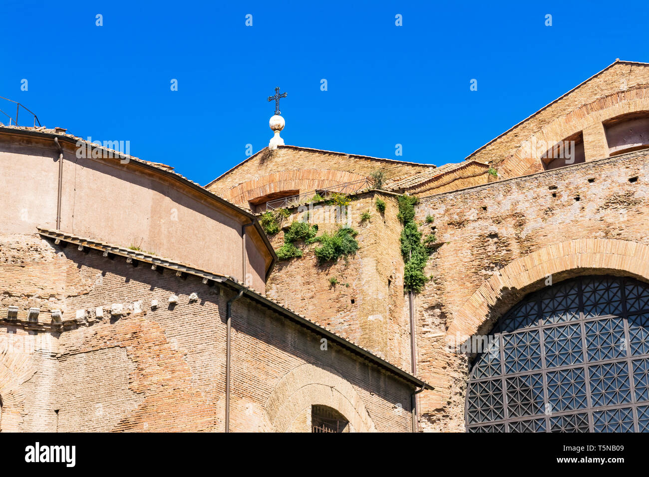 Facade Saint Mary Angels and Martyrs Rome Italy. Church designed by ...