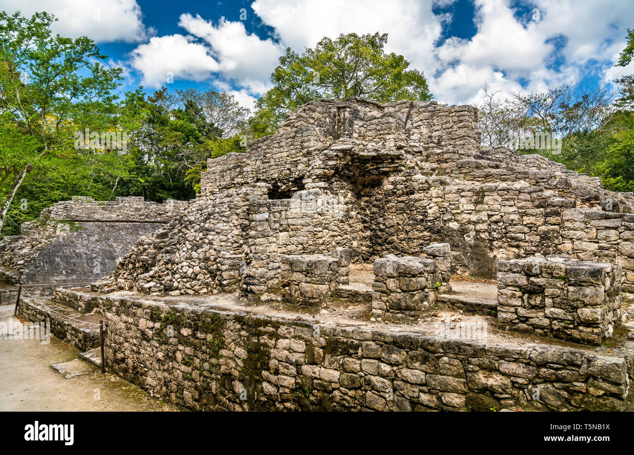 Mayan Pyramid at Coba in Mexico Stock Photo - Alamy