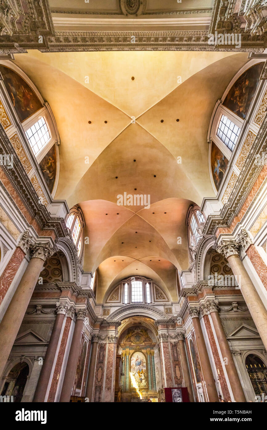 Basilica Saint Mary Angels and Martyrs Rome Italy. Church designed by ...